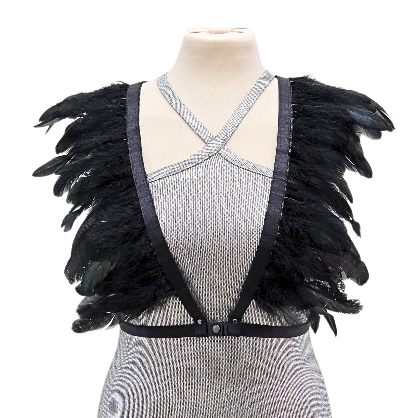 Dakota Black Feather Festival Harness Fashion Accessory – featherplace ...