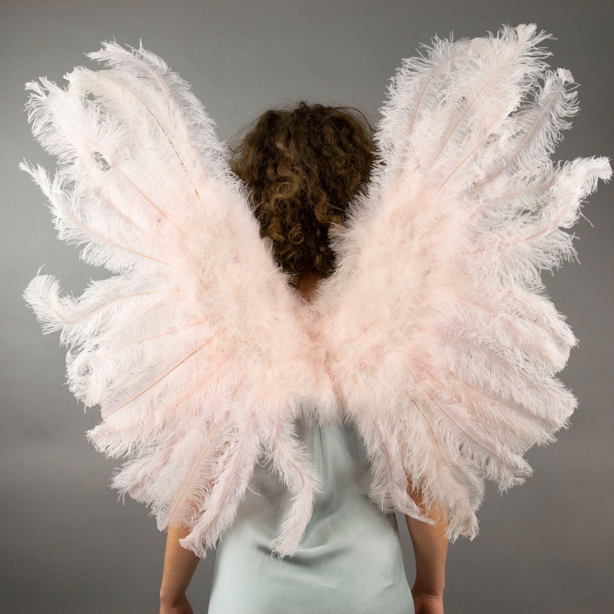 Rose Gold Large Ostrich Feather Wing | Big Rose Gold Fairy Wings ...