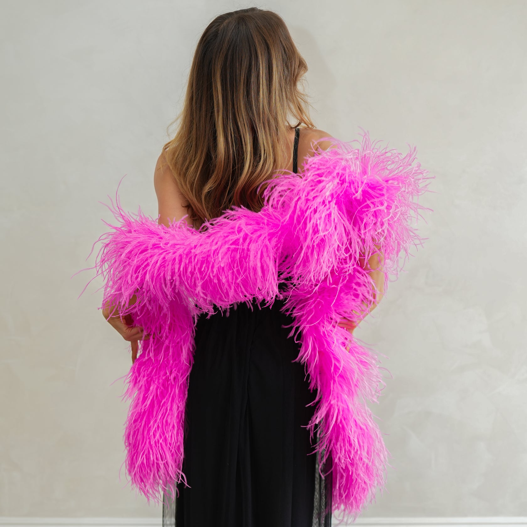 Zucker Hot Pink Ostrich Feather Boa - Six Ply – featherplace.com by ...