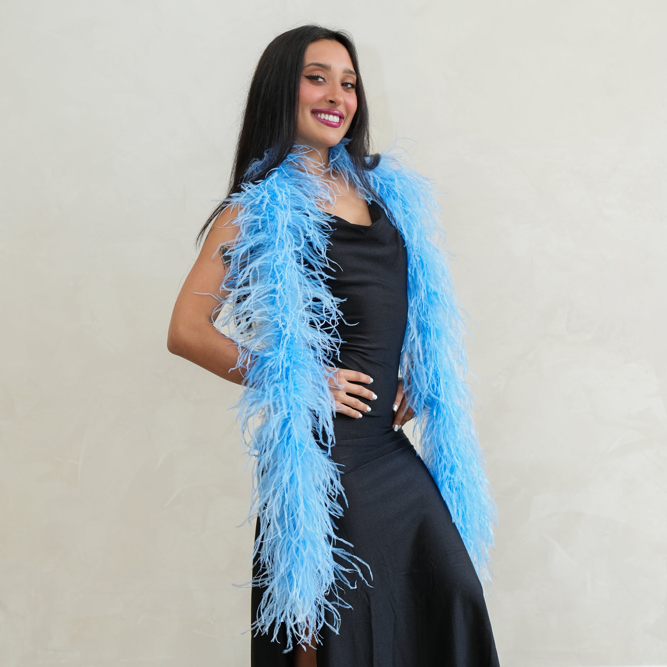 Gatsby Feather Boa | French Blue Feather Boa – featherplace.com by ...