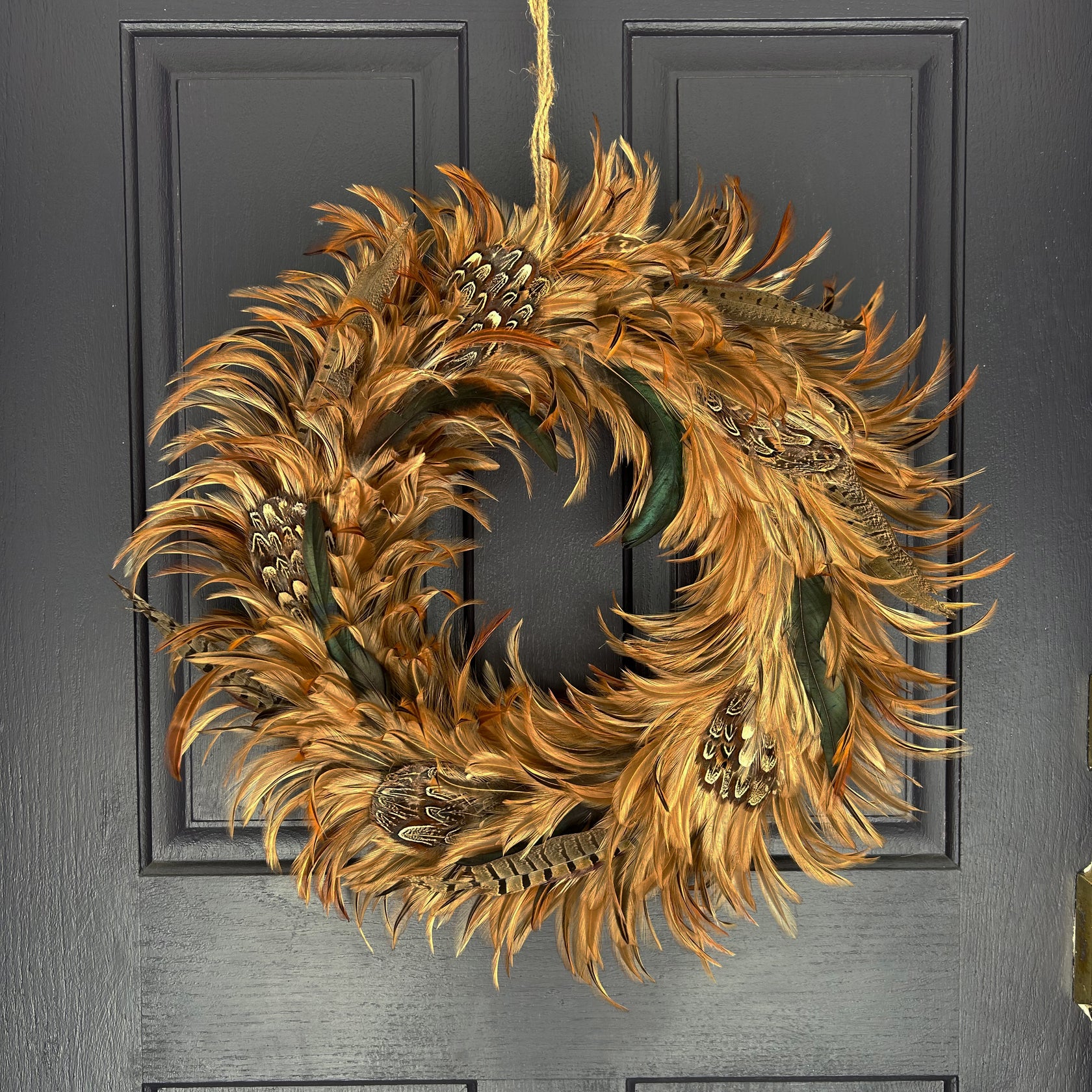 Natural Pheasant Feather Wreath - 22 inch – featherplace.com by Zucker ...