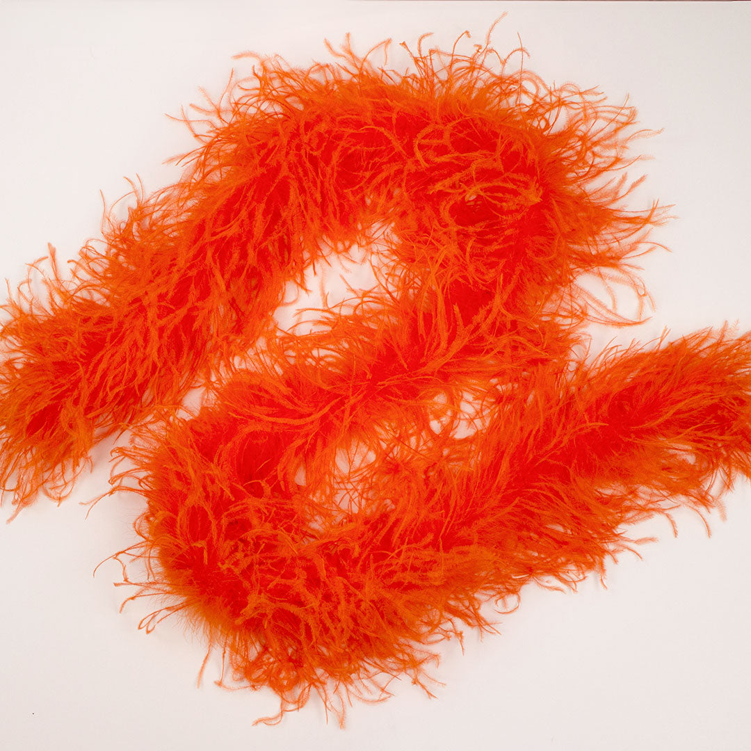 Orange Ostrich Feather Boa-Two-Ply-ZUCKER – featherplace.com by Zucker ...