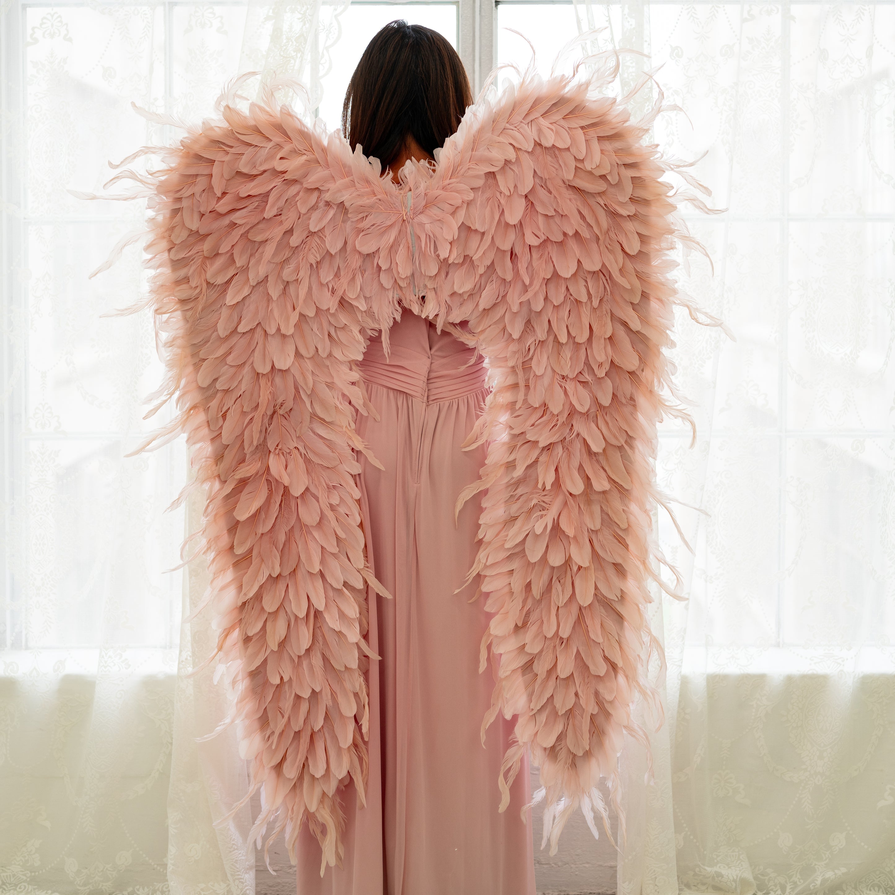 Extra Large Rose Gold Feather Angel Wings | Giant Fairy Wings Costume ...