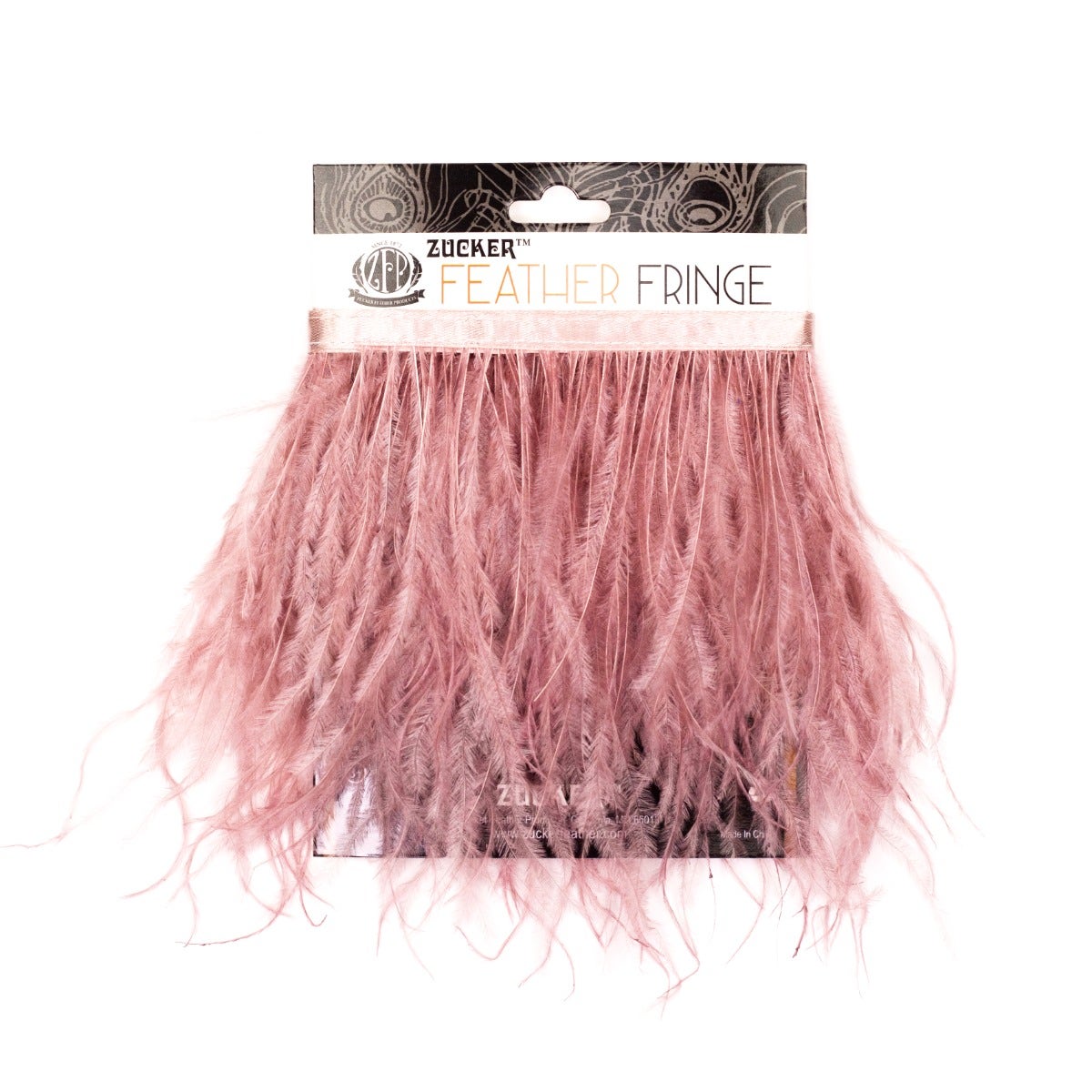 One-Ply Ostrich Feather Fringe - 5 Yards - Mauve – featherplace.com by Zucker Feather Products, Inc.