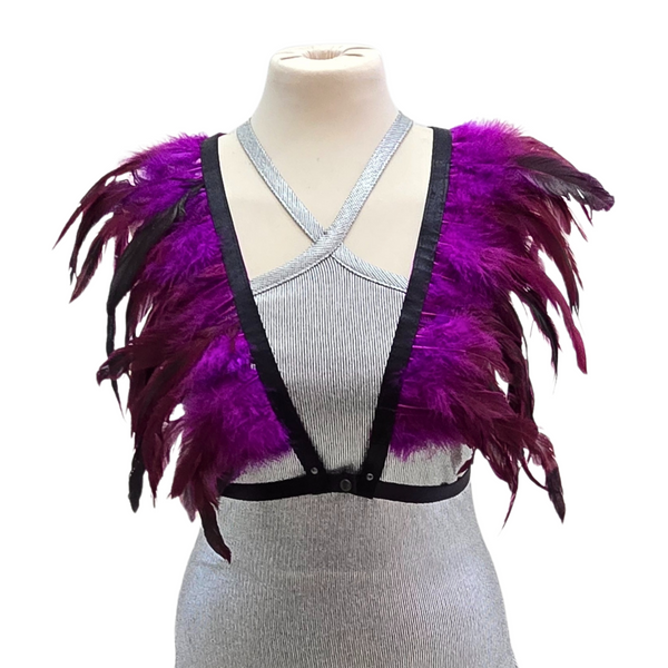 Dakota Purple Feather Harness Festival Accessory – featherplace.com by ...