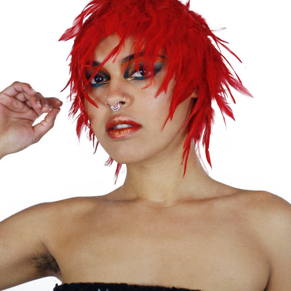 Hackle Feather Wig-Solid - Red – featherplace.com by Zucker Feather ...