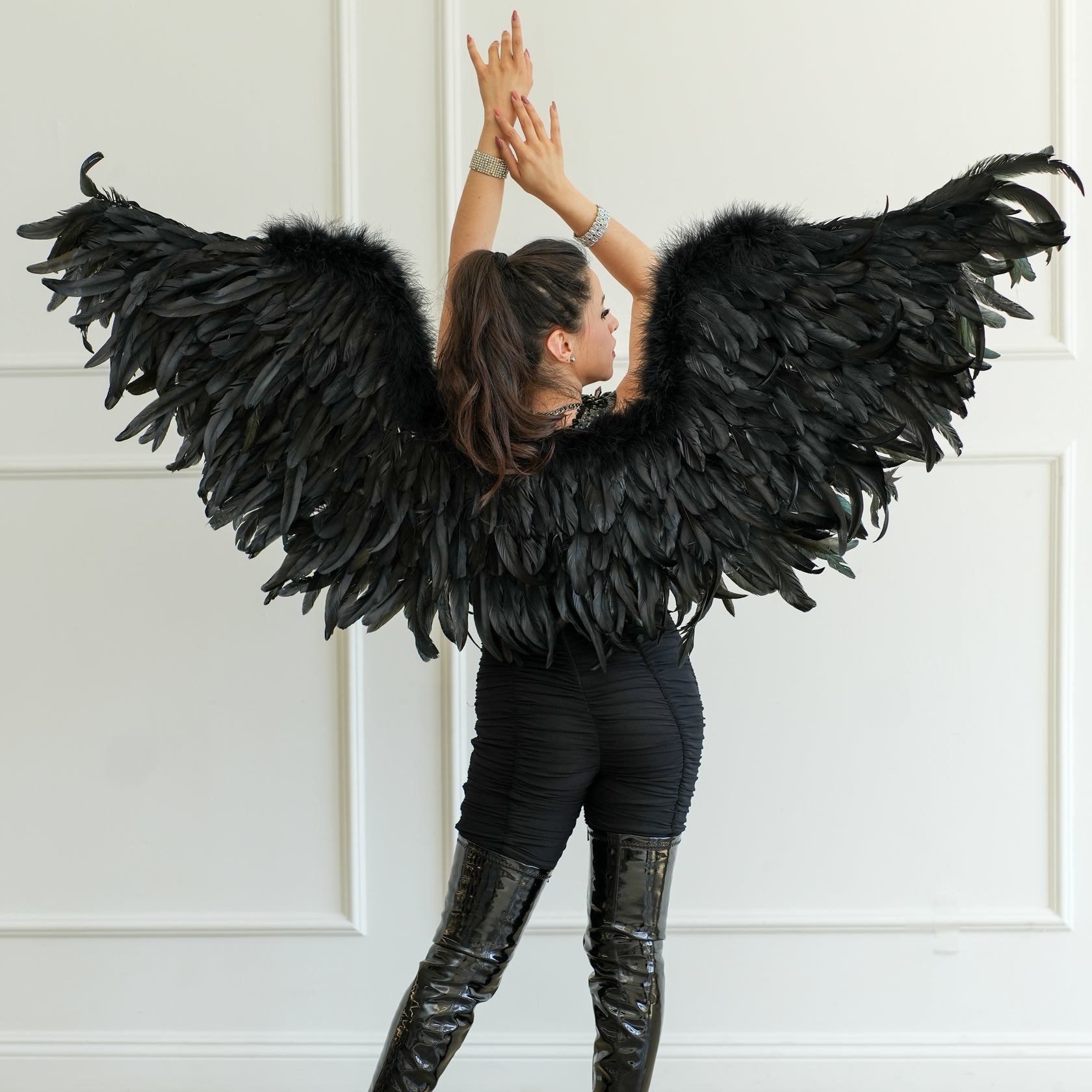 Large Black Angel Wings – featherplace.com by Zucker Feather Products, Inc.