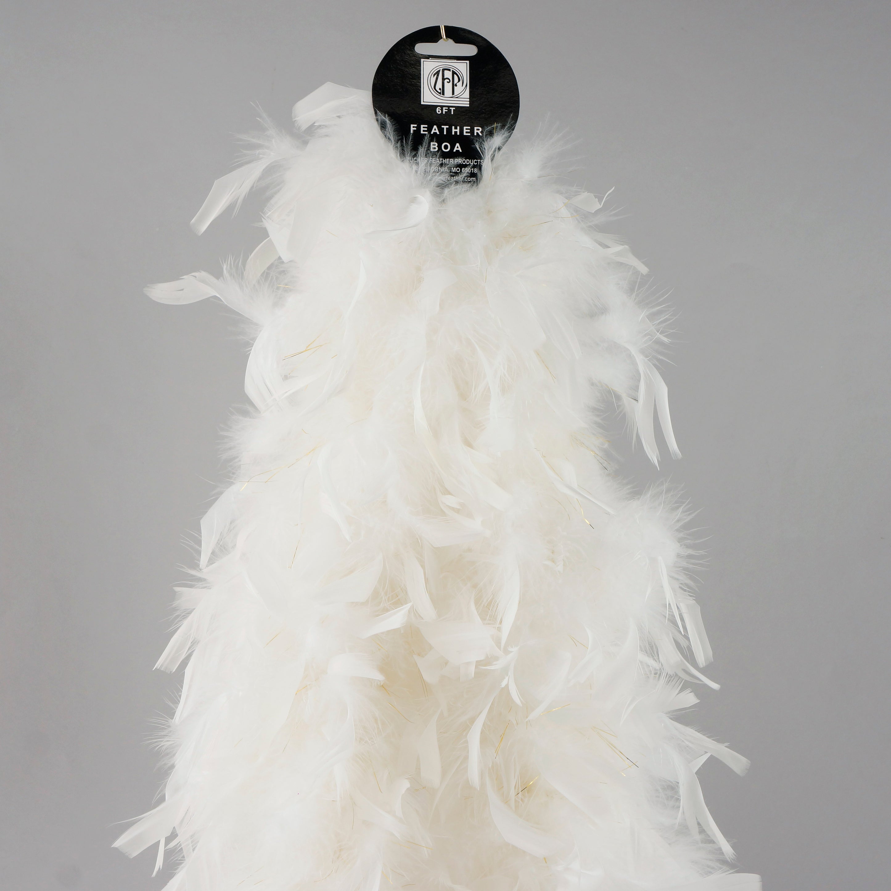 Gold Tinsel Feather Boa | White Feather Boa Garland – featherplace.com ...