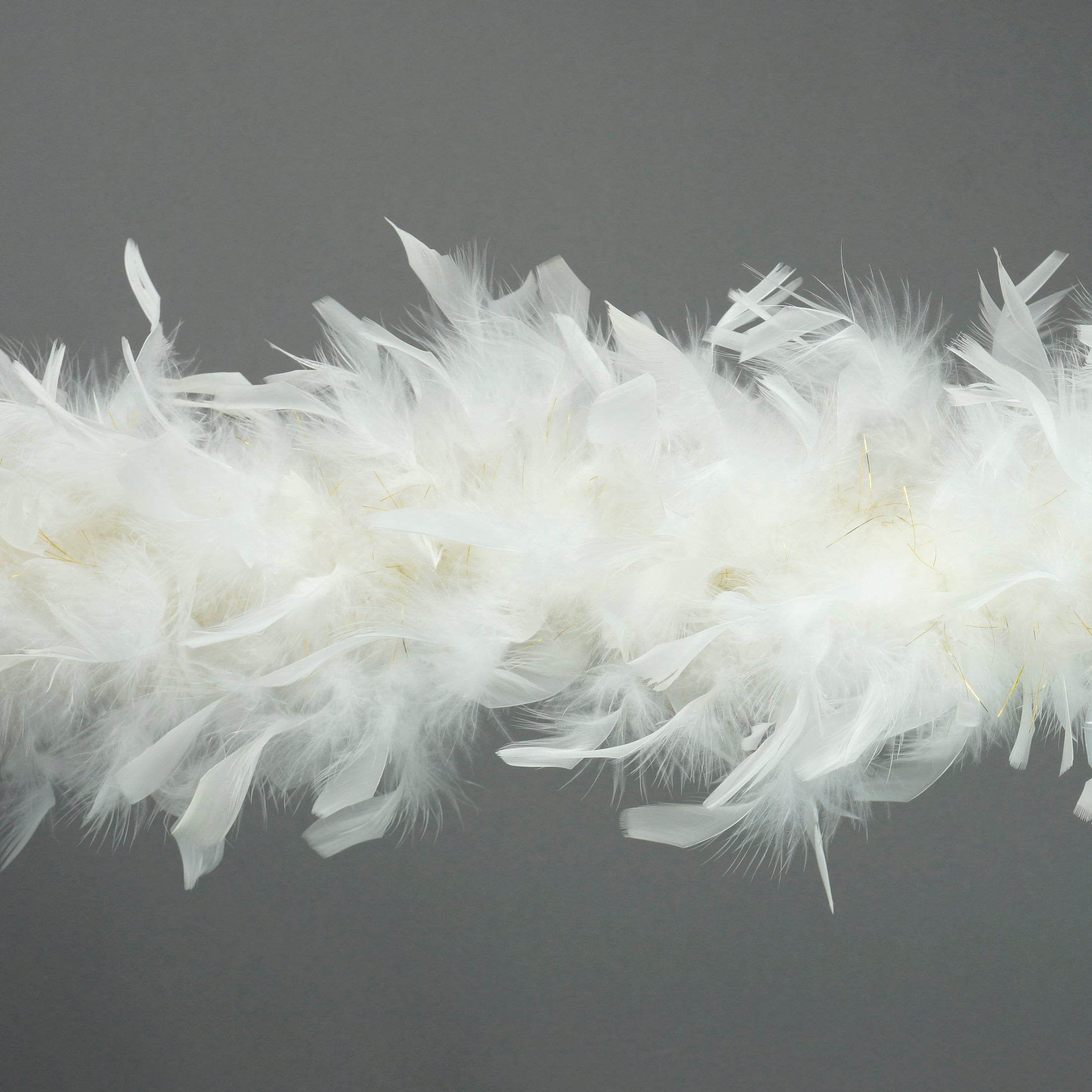 Gold Tinsel Feather Boa | White Feather Boa Garland – featherplace.com ...
