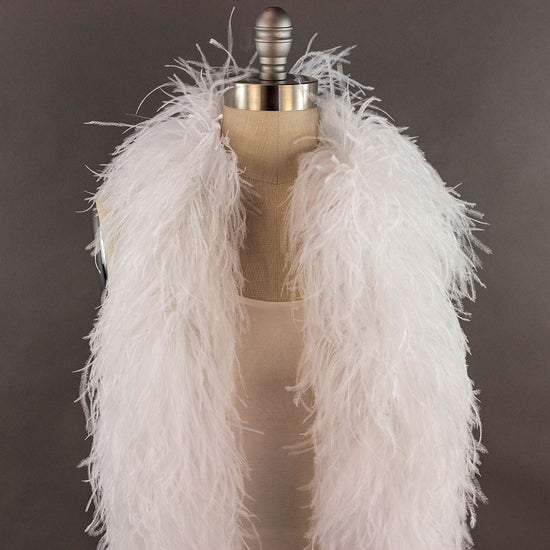 Zucker White Ostrich Feather Boa - Six Ply – featherplace.com by Zucker ...