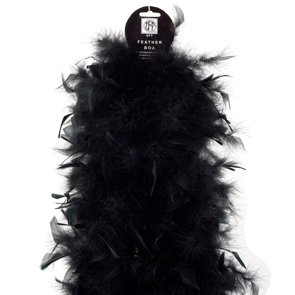 Black Chandelle Feather Boa For Sale | Buy Solid Color Fluffy Boas ...