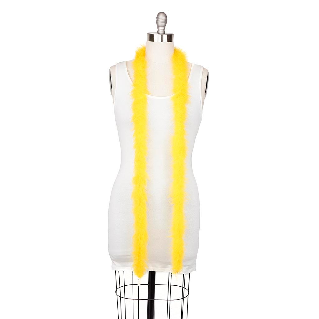 Gold Marabou Feather Boa | 2 Yards Medium Weight Solid Color Boa ...