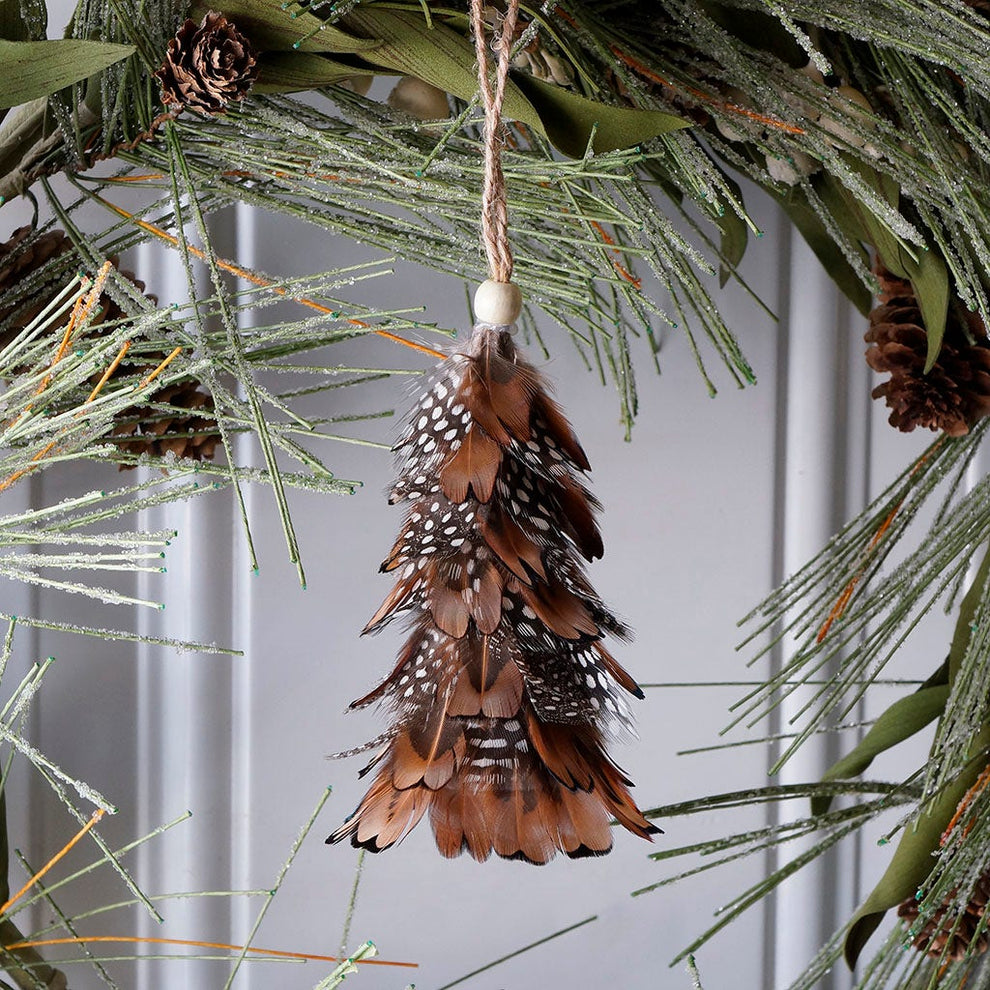 Mini Feather Tree Ornament Natural - Pheasant – featherplace.com by ...